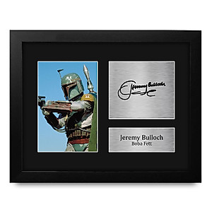 HWC Trading Jeremy Bulloch USL Framed Signed Printed Autograph Star Wars Boba Fett Print Photo Picture Display - US Letter Size