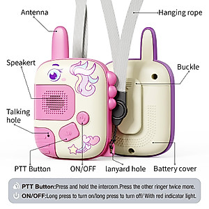 Walkie Talkies Toys for Girls:Unicorn Toys 2 Pack Birthday Gifts for 3 4 5-7 8 Year Old Girls Toy for 4 5 6 7 8-10 Year Old Camping Outdoor Games,Christmas Stocking Stuffers for Girls Kids