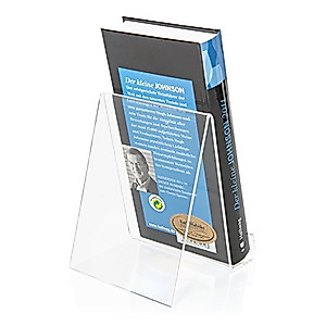 Book Stand/bookend as a Stock Carrier and Slant Adjuster in DIN A6 Format Made from Original Plexiglas.
