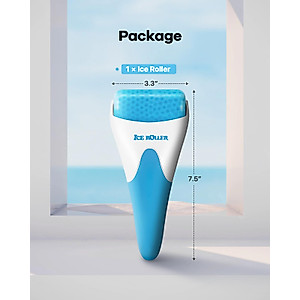 BearKig Ice Roller, Ice Roller for Face, Ice Face Roller, Cold Facial Ice Roller Massager for Eye Puffiness, Women's Gifts, Migraine, TMJ Pain Relief & Minor Injuries, Skin Care Products (Blue)