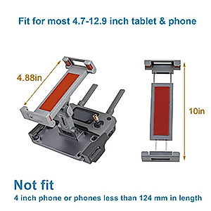 Hanatora 4.7-12.9 Inch Tablet Holder Mount for DJI Mavic Mini,Mini SE,Mavic 2 Pro/Zoom,Mavic Air,Spark,Mavic Pro/Platinum Remote Controller, Aluminum Phone Accessories