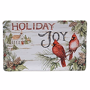 Certified International Evergreen Christmas Rectangular Platter, Multicolored