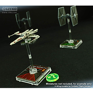 LITKO Space Fighter 2nd Edition Tokens | Compatible with Star Wars: X-Wing Miniatures Game | Pack of 10 (Circular Evade Tokens)