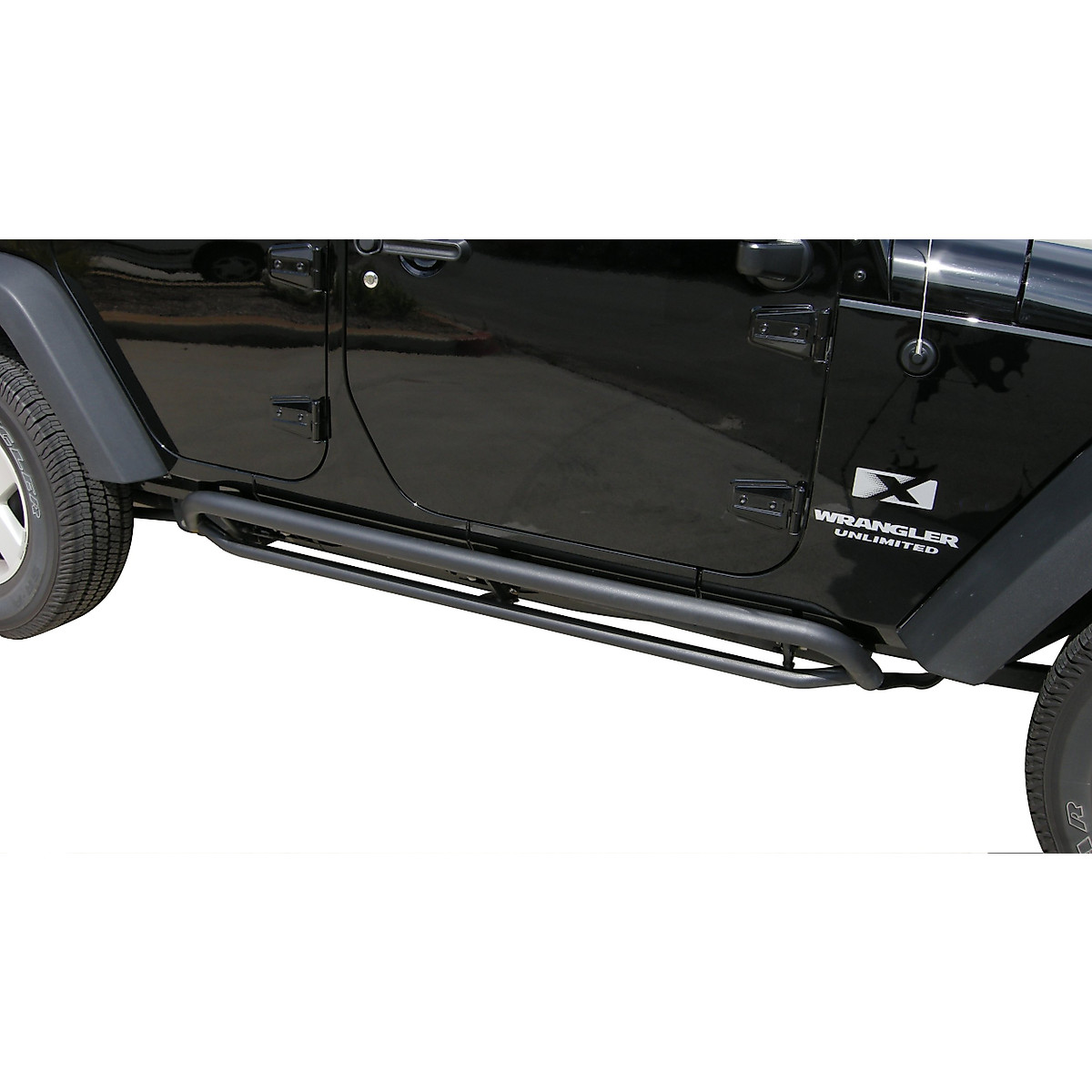 Rampage SRS Side Bar Retractable Rockguard Steps | Pair, Steel, Textured Black | 88732 | Fits 2007 - 2018 Jeep Wrangler JK 4-Door