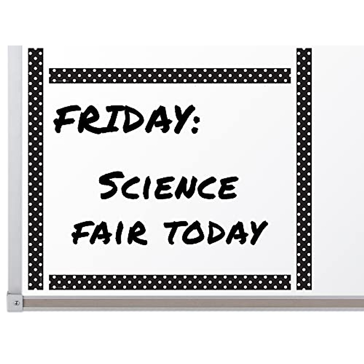 Teacher Created Resources Black Polka Dots Magnetic Strips (TCR77142)