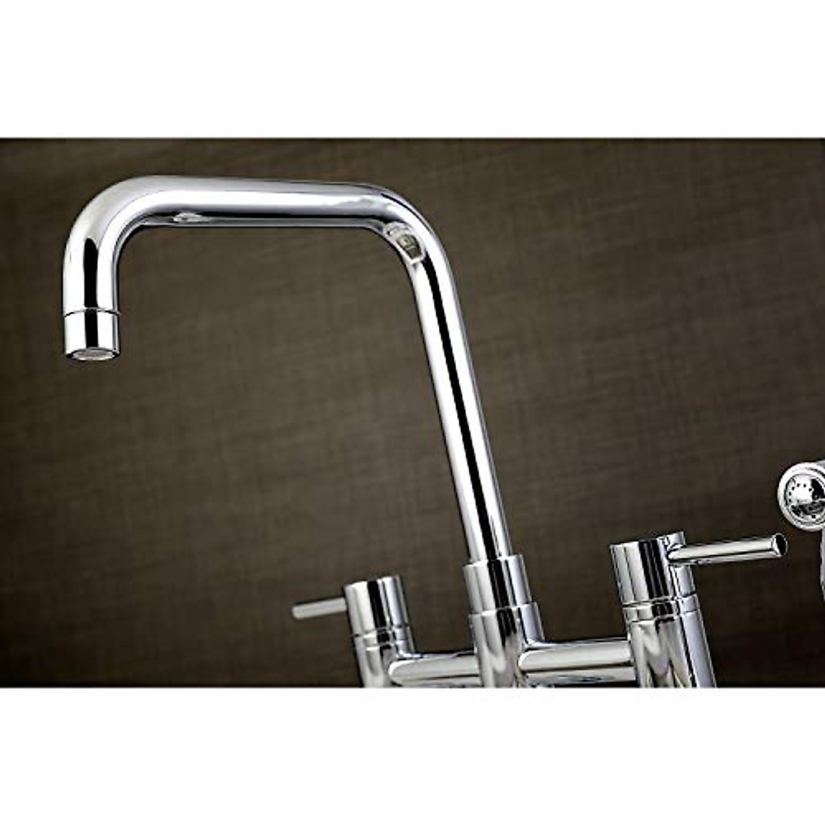 Kingston Brass KS8281DLBS Concord Bridge Kitchen Faucet, Polished Chrome