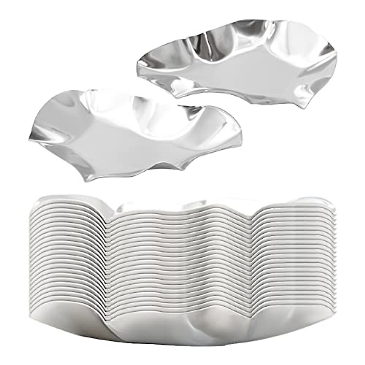 Hoypeyfiy 304 Stainless Steel Oyster Shells, 24 pcs Oyster Grilling Shells for Cooking Oysters, Shrimp, Scallops, Clams