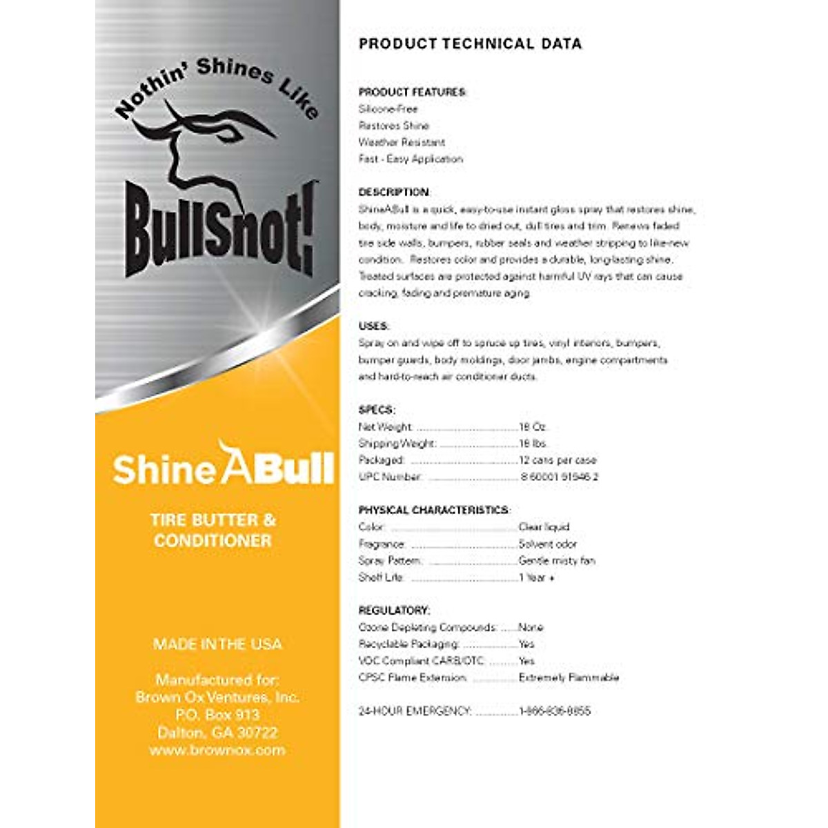 BullSnot! ShineABull Tire Butter