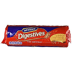 Mcvitie's Digestives Crunchy Wheat Biscuits Cookie - (4 Pack) England's Favourite. Best of British Biscuit Packed By Zuvo. Sweet, Wheat Taste, Crumbly Texture, And Renowned Suitability For Dunking, No Artificial Flavors or Colors - 400g