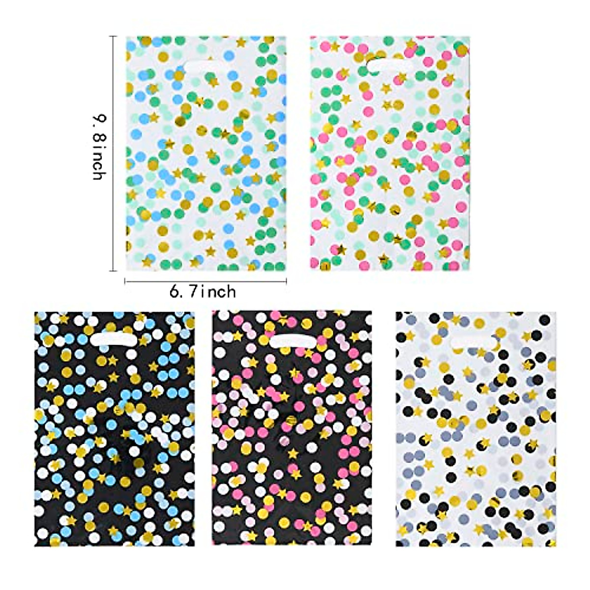 SBOQIXFM 50pcs party gift bags, gift bag for children's birthday and baby christening (round)