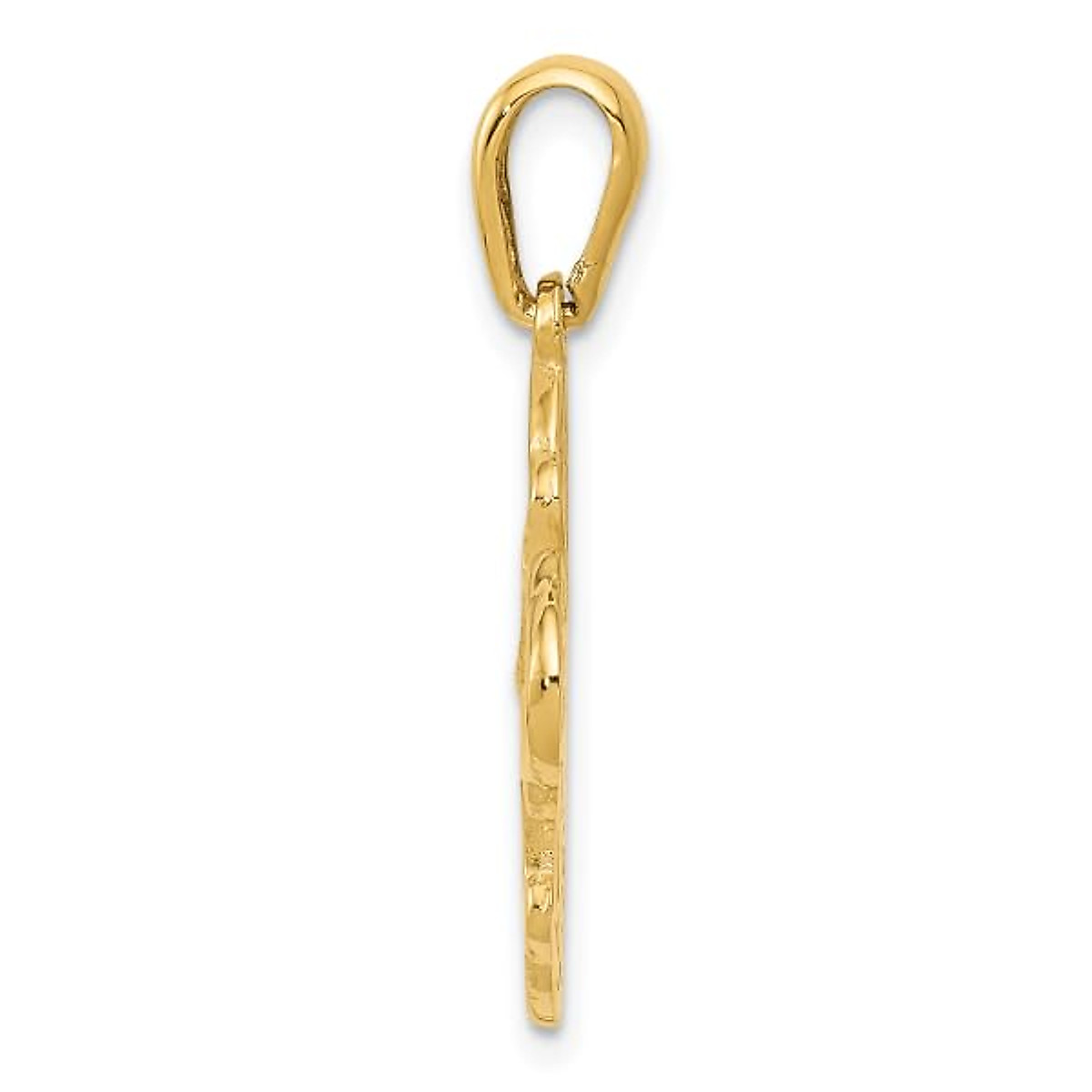 IceCarats 14K Yellow Gold Four Way Holy Cross Religious Medal Necklace Christian Pendant Scapular Charm 28mm x 17.75mm Only