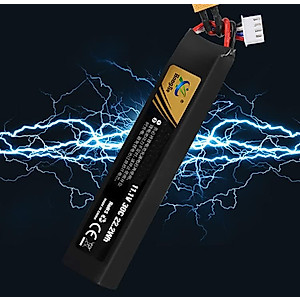 30C 11.1v lipo Battery Airsoft T Plug Connector with USB Charger T Plug to Mini Tamiya Cable Compatible with Airsoft Gel Water Bead Blaster Rechargeable Batteries Gel Blaster Accessories 2 Pack