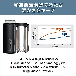 (Official) Blue Mate Trio Vacuum Insulated Tumbler with Lid, Black Leopard, 3-Way Tumbler that Can Keep 11.8 fl oz (350 ml) Cans and 16.9 fl oz (500 ml) Cans Cold Retention, Favorite of the Influencer