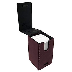 Ultra Pro E-85764 Suede Collection Alcove Tower Deck Box-Ruby