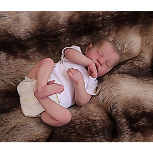 Anano Real Life Baby Dolls That Look Real 22 Inch Life Sized Sleeping Reborn Baby Dolls Boy Rooted Blonde Hair (White)