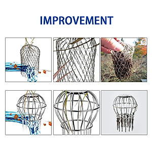 Gutter Guard 2 Inch 304 Stainless Steel Filter Strainer Fits for 1.7" ~ 2.6" Round Downspout, Stops Leaves Seeds and Other Debris Gutter Cleaning Tool – 4 Pack