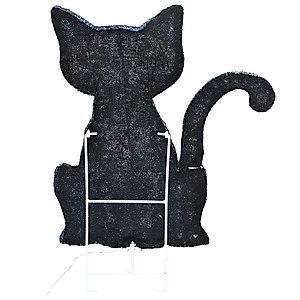 ProductWorks Spooky Town 28-Inch Day of The Dead Black Cat Outdoor Display
