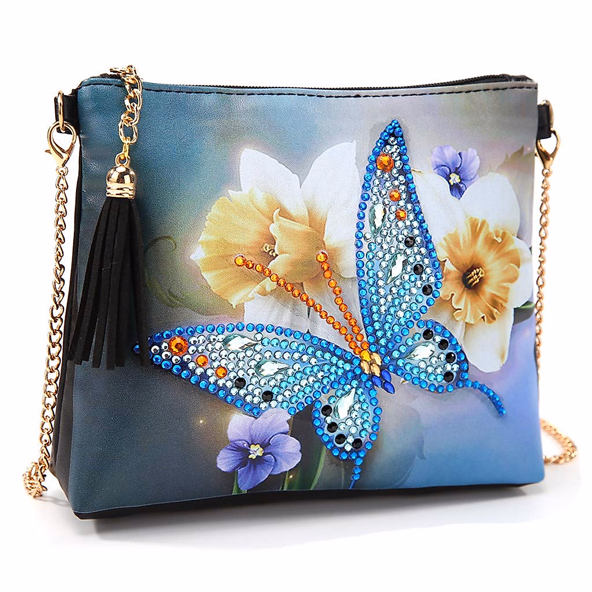zeyungood DIY 5D Diamond Painting Embroidery Cross Stitch Women's Shoulder Bag Chain Bag Handbag Gift (09)