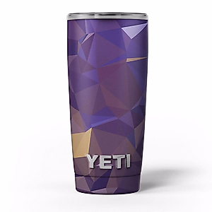Design Skinz Purple Geometric V12 - Skin Decal Vinyl Wrap Kit Compatible with The Yeti Rambler Cooler Tumbler Cups