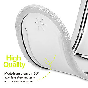 Expandable Hose Hanger - Spigot or Wall Mount, Holder for Up to 100 Feet Expandable Garden Hose, Max Load Capacity 6.5 Pounds, Size 10.6 x 5.9 x 3.7 Inches, Weight 0.6 Pounds, Premium Stainless Steel