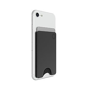 PopSockets Phone Wallet, Phone Card Holder, Wireless Charging Compatible, Wallet Compatible with MagSafe - Black