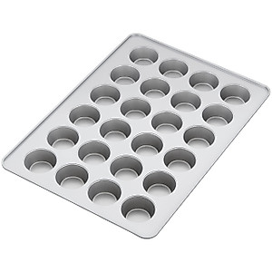 Wilton Baker's Best Non-Stick Bakeware Muffin Pan, 24-Cup Cupcake Pan, Steel, Silver