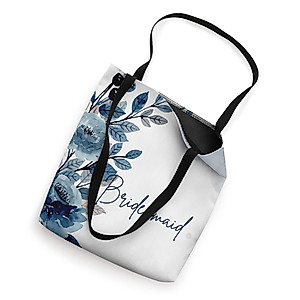 Blue Roses Floral Watercolor Bridesmaid Tote Bag