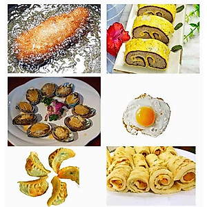 CoolZephyr Pre-Seasoned Cast Iron Tamagoyaki Pan - 9x7 Inches Ideal for Japanese Egg Omelettes