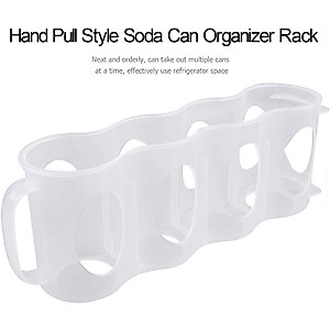 MOXAS Soda Can Organizer for Refrigerator Shelf, Drink Organizer for Fridge，Soda Can Beverage Holder,Fridge Storage Sliding Rack 2-Pack