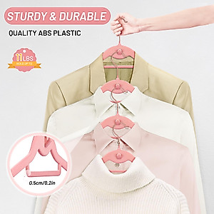 Velvet Hangers 30 Pack, STOPKLAS Pink Clothes Hangers Non Slip Felt Hangers with 360° Swivel Hook, Thin Hangers Space Saving, Heavy Duty Closet Hangers for Clothes, Coats, Suits, Dress, Pants