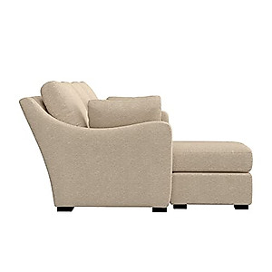 Hillsdale York Upholstered Modern Sectional Sofa Fabric Couch, Sand