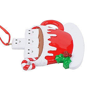 2024 Christmas Tree Ornaments - Personalized Marshmallow Family of 4 Ornament - Cocoa Family Ornament - Holiday Keepsake Gift - Hot Chocolate Mug Xmas Name Ornament - Free Customization