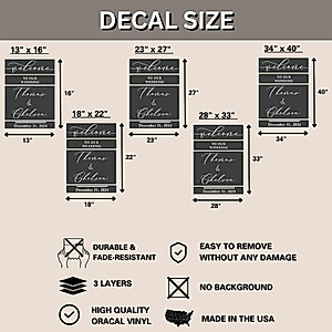 Welcome to Our Wedding Mirror Decal - Soon to Be Mr & Mrs Custom Mirror Lettering Decal Sticker - Just Married - Wedding Marriage Decoration