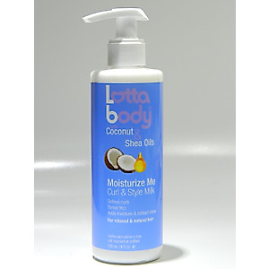 Lottabody, Coconut Oil and Shea Moisturize Me Curl & Style Milk, Defines Curls, Anti Frizz, Adds Moisture & Shine 8 Fl Oz
