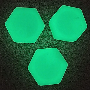 KUVIS 26ml Hexagon Silicone Container Non-stick Honeybee Jars with Carving Tool (Glow In The Dark)