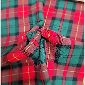 Newcastle Fabrics Yarn Dyed Flannel, Hunter/Wine