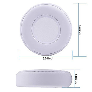 Toeasor Replacement Ear Earpads Ear Pad Ear Cushion Cover Repair Parts Compatible with Beats by Dr Dre Pro Detox Headphones(White)