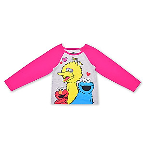 Sesame Street Girls Long Sleeve Shirt and Pants Set for Infant and Toddlers