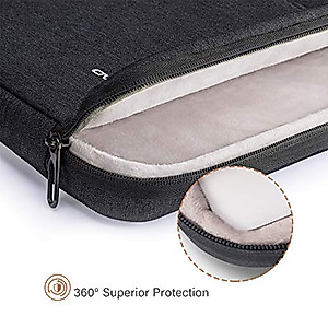 Civoten 14 Inch Laptop Sleeve Case Notebook Bag 360° Protective Handbag for 15" New MacBook Pro/Lenovo Flex 4/ThinkPad X1 Carbon L480 T480s E480/HP Pavilion X360/Dell Latitude 5490 7490 2018, Black