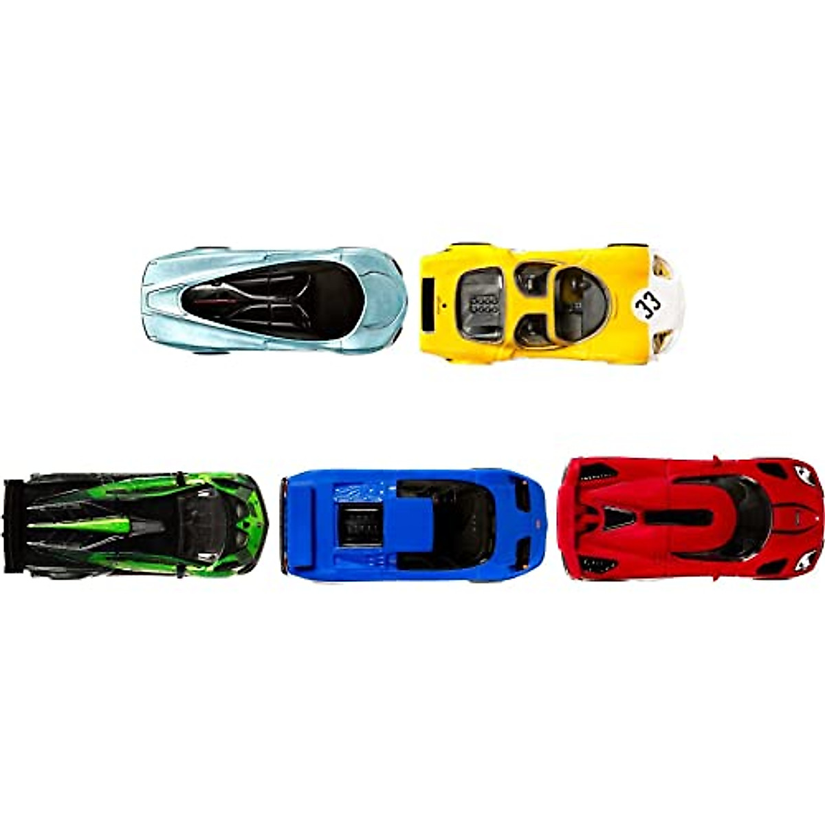 Hot Wheels Premium Car Culture Speed Machines 5-Pack of Toy Cars, Full Metal Body, Real Riders Tires, 1:64 Scale Sports Cars, Gift for Collectors