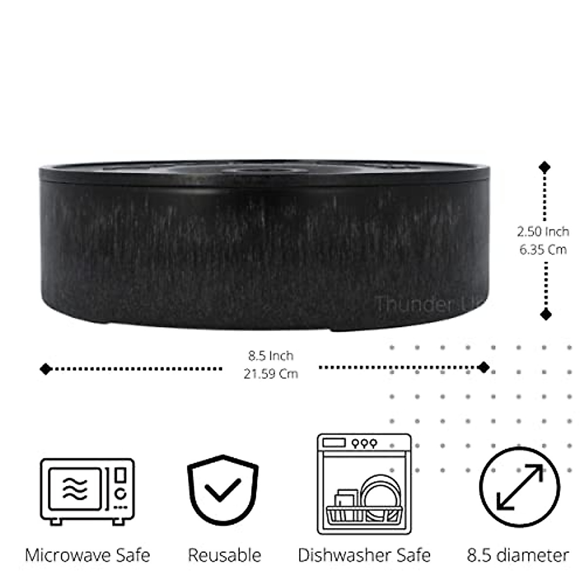 Thunder Up Tortilla Warmer with Lid, Insulated Tortilla holder Ideal to Storage & Keep Burrito, Pancake, Taco Warm, Microwave Container match perfectly with your Tortilla Press, Tortillero, Tortillera