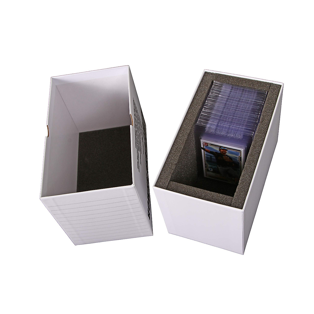 2TUFF Card Armor Size 1-200 Count Semi Rigid Card Sleeves and 200 Count Soft Sleeves with Foam Lined Heavy Duty PSA BGS CSG SGC Submission Box - Standard Size Perfect for Grading Card Submissions
