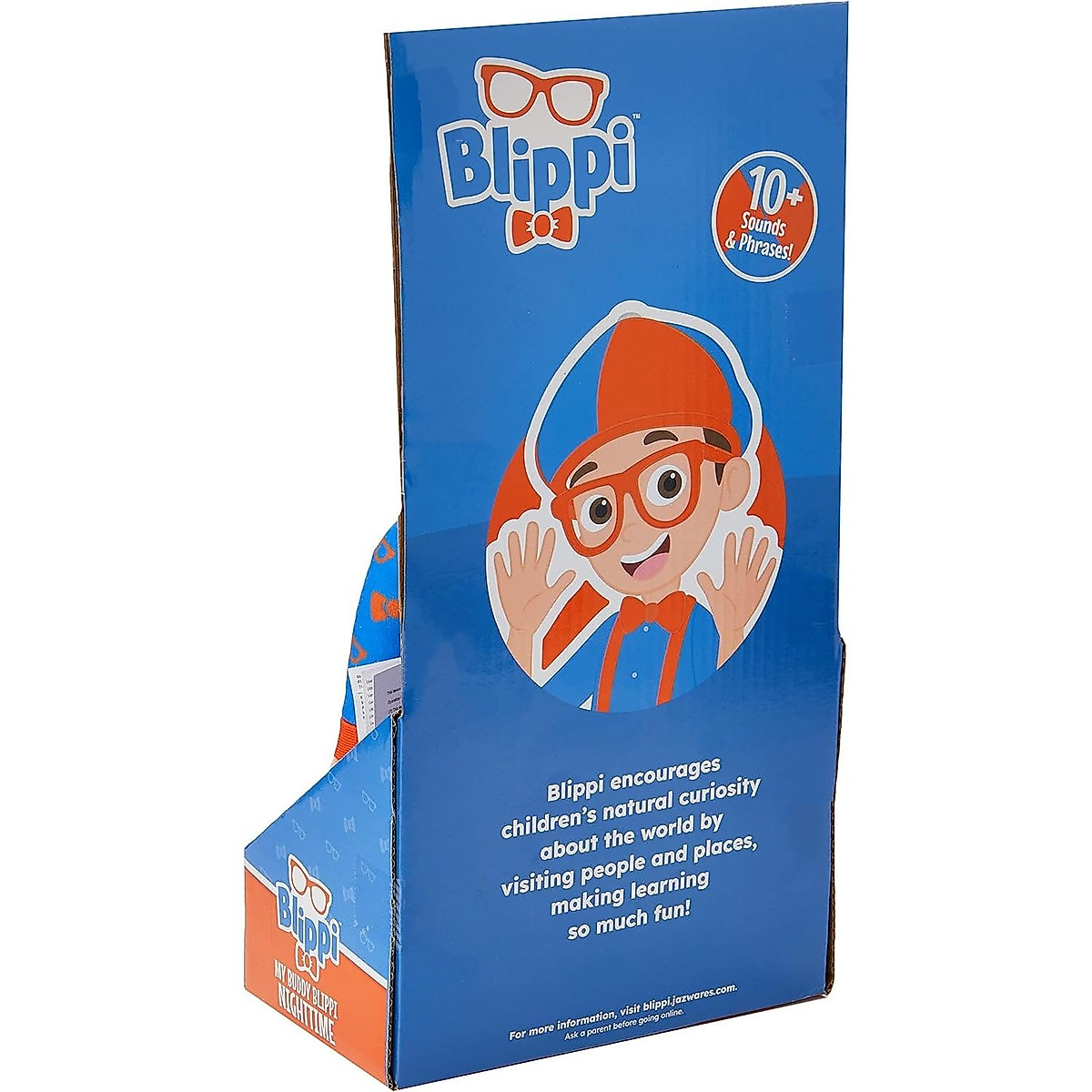 Blippi 16-Inch My Buddy Blippi Nighttime Talking Plush Doll - 11 Unique Sounds and Bed Time Phrases - Oficially Licensed - Great Toy Gift for Kids, Boys, Girls & Preschoolers - 3+