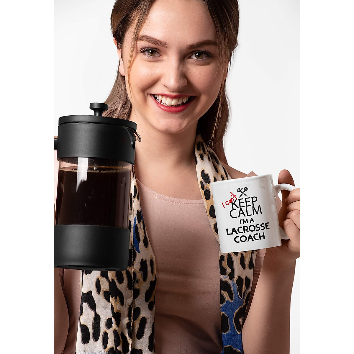 Funny Lacrosse Coach Gifts. I Can't Keep Calm I'm a Lacrosse Coach. 11 oz Coffee Mug. Cup Gift Idea for Coaches or a Teacher.