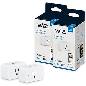 WiZ Smart Plug - Pack of 2 - Type B - Connects to Your Existing 2.4Ghz Wi-Fi - Control with Wiz Connected App - Works with Google Home, Alexa and Siri Shortcuts - No Hub Required
