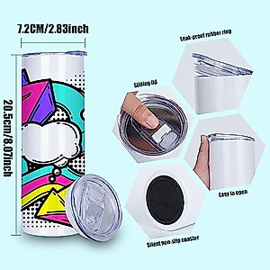 Taitaibao 24 Pack Sublimation Tumblers Blank 20 oz Skinny straight Bulk for Heat Transfer,Stainless Steel Double Wall Insulated Sublimation Tumbler with Lids,and Straw,Individually Boxed