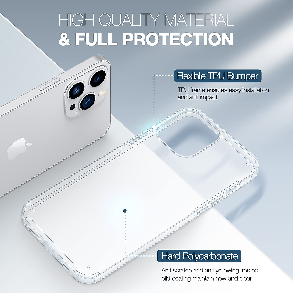 ORIbox for iPhone 12 Case for iPhone 12 Pro Case Clear,with 4 Corners Shockproof Protection,iPhone 12/12 Pro Clear Case for Women Men Girls Boys Kids,Case for iPhone 12/12 Pro Phone Clear