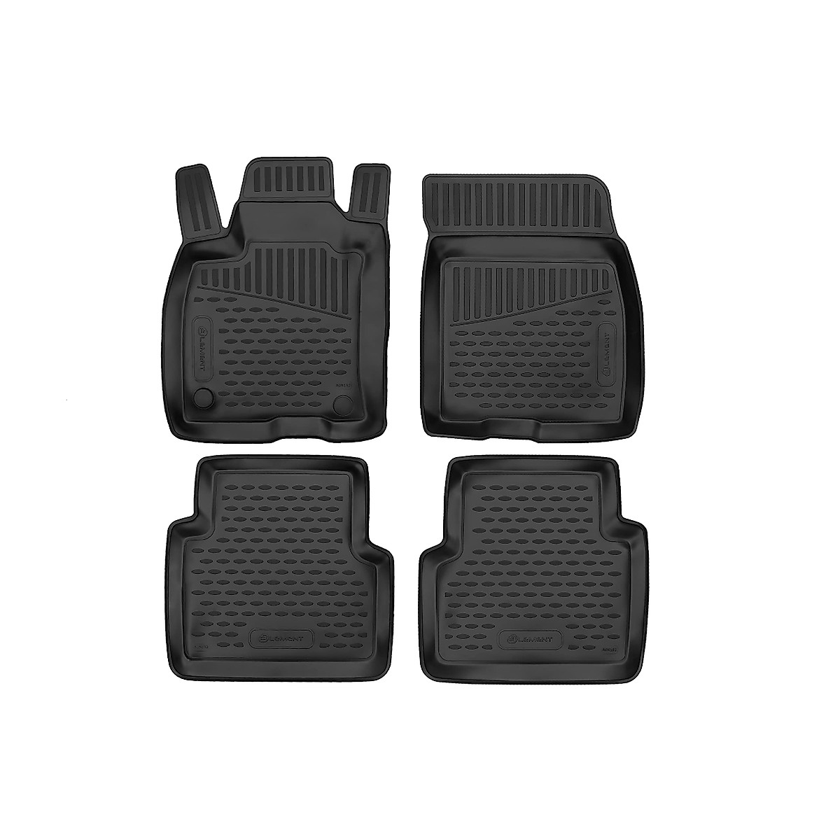 Fits 2020-2025 Ford Escape Floor Mats Front & 2nd Row Seat Liner Set (Black)