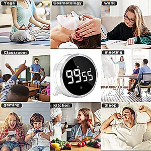 Timers,Timer for Kids,Digital Kitchen Timer with LED Touch Screen, Egg Timer with USB Charging,Magnetic Countdown Timer is Suitable for Classroom Study, Exercise, Oven, Cooking,Teaching
