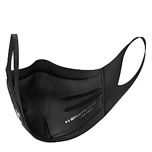 Under Armour unisex Sports Mask, Black (001)/White, Medium/Large